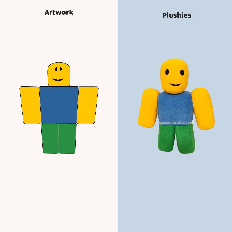 Custom Plush Pillow Like The Noob Roblox Plush For Roblox Stuffed