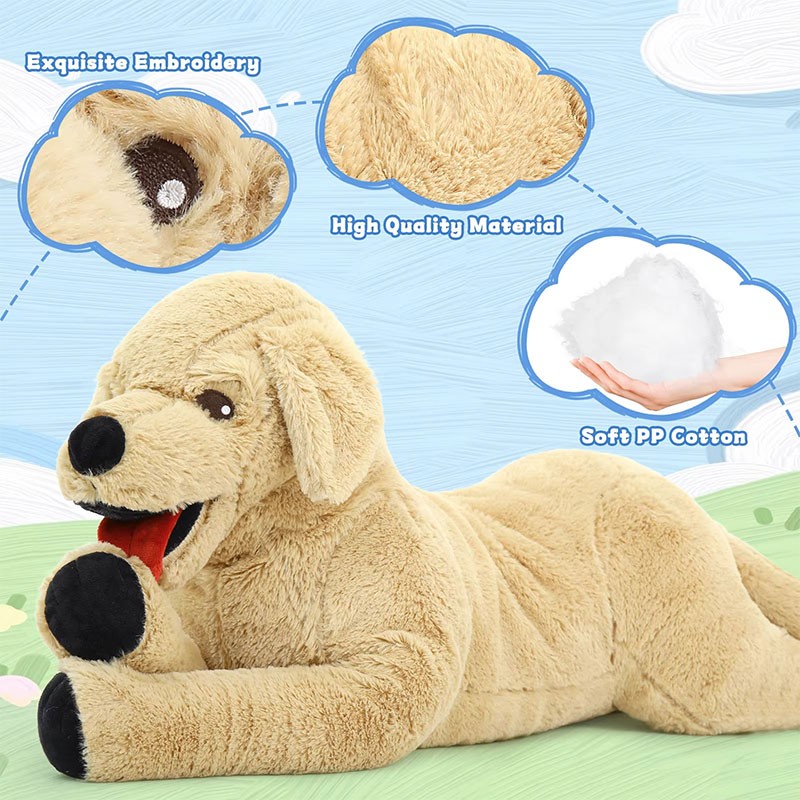 Labrador Stuffed Animal Toy Sensory Training Plushie Hide And Seek Plush