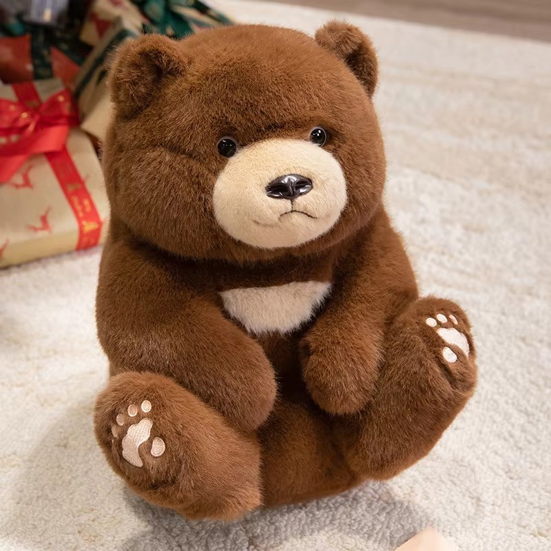 Oso polar realista de peluche suave y pesado