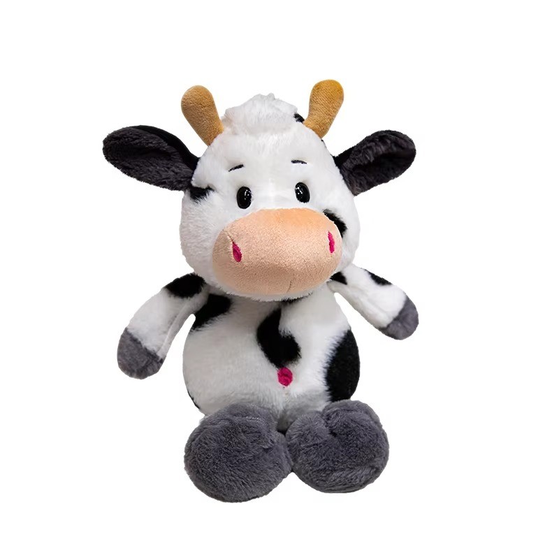 Plush Animal Milk Cow Custom Stuffed Farm Decoration Animal Toys For Kids
