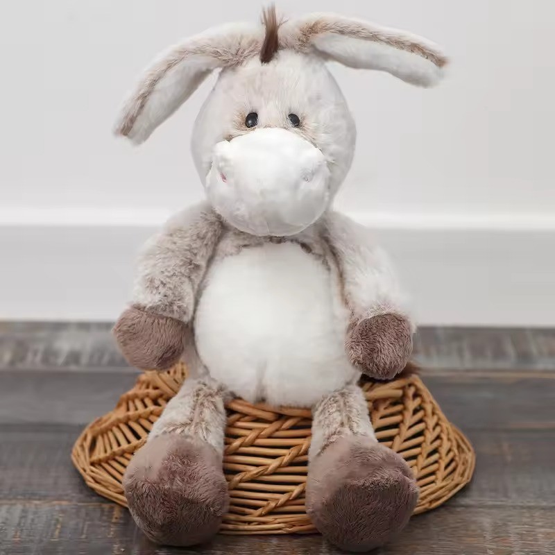 Lifelike Donkey Plush Soft Plush Toy For Kids Wholesale Stuffed Animal
