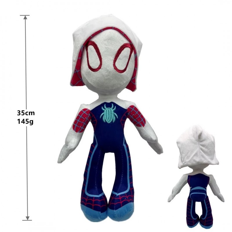 Figura de peluche de Spiderman, muñeco de peluche suave, decoración